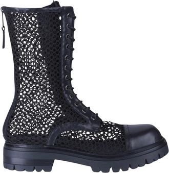 Elena Iachi Femme, Chaussures, Noir, Taille: 39 EU Stivaletto Combat Boot