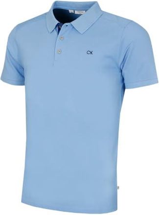 Calvin Klein Hommes Campus 3 Bouton léger côtelée col Polo - Camouflage Ciel - S