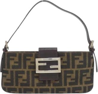 Fendi Sac bandouli&egrave;re Pre-owned en toile - Femme - Pre-owned - Brun - Taille: ONE Size