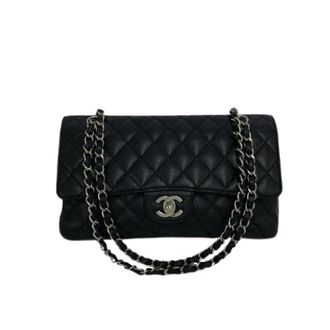 Chanel Sac &agrave; bandouli&egrave;re Pre-owned Matelass&eacute; en cuir caviar - Femme - Pre-owned - Noir - Taille: ONE Size