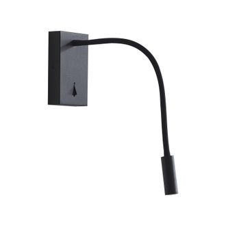 Lucande LED Wandleuchte, Wandlampe Innen Hetti in Schwarz aus Metall (1 flammig) - Wandstrahler Wandbeleuchtung Schlafzimmer/Wohnzimmer Schlafzimmerleuchte