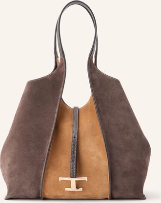 Tod's Tods Shopper T Timeless Mit Pouch braun