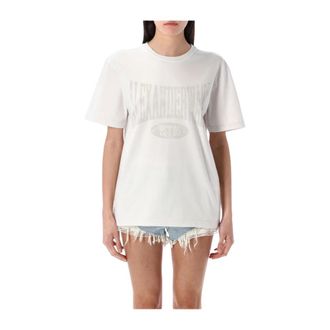 Alexander Wang Femme, Tops, Blanc, Taille: 38 FR Basic Cotton T-Shirt