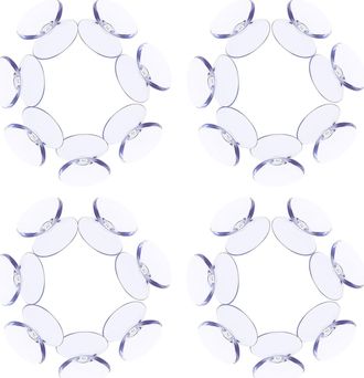 NUOBESTY VILLCASE 100 St&uuml;ck Doppelseitige Saugn&auml;pfe 10X20mm Transparente Glas Tischplatten Saugn&auml;pfe rutschfeste Silikon Glasabstandshalter f&uuml;r M&ouml;bel und Glast