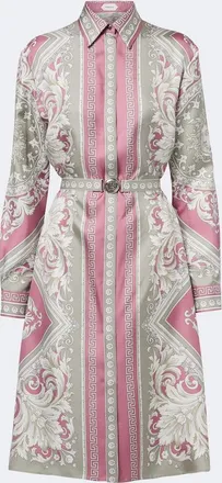 Versace Hemdblusenkleid Barocco aus Seiden-Twill