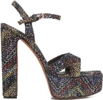 Missoni Angela platform heel sandals - Schwarz