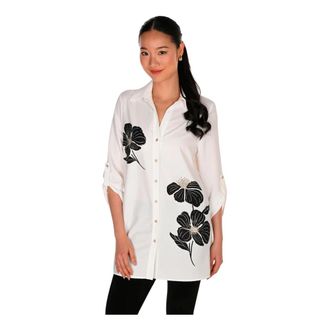 Frank Lyman Design Florale Tunika-Bluse - - Blouses & Shirts - Damen - Wei&szlig; - S