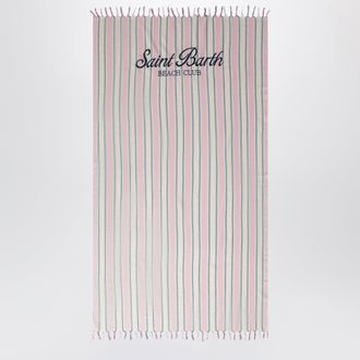 MC2 Saint Barth Gestreiftes Strandtuch mit Logo-Stickerei
