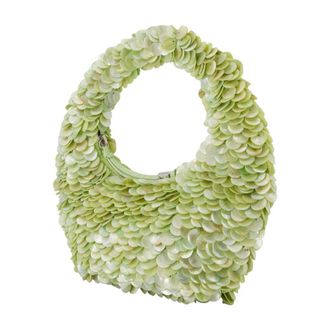Staud Womens Reef Shoulder Bag Green Pearls