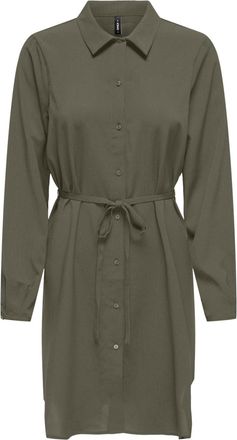 Only Damen Onlnova Life Elite L/S Shirt Dress Solid Kleid, Kalamata, X-Small