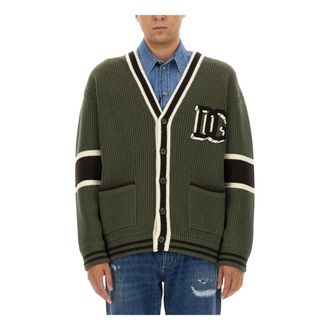 Dolce & Gabbana Homme, Pulls, Vert, Taille: M Cardigan Over