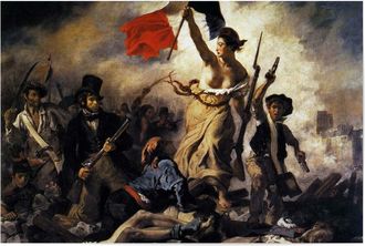 artboxONE Poster 30x20 cm Natur Die Freiheit führt das Volk an - Bild Revolution Eugene Fight