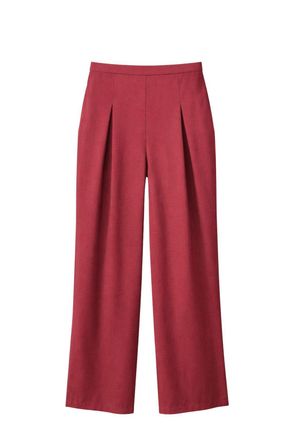 Mixray Damen Hochtaillierte Weite Crepe-Hosen