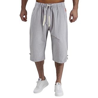 Generic Pantalons courts pour hommes pantalons d&eacute;contract&eacute;s d&eacute;coup&eacute;s pantalons color&eacute;s pantalons solides lin &eacute;t&eacute; hommes pantalons en coton pantalons hommes, g