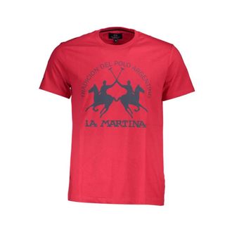 La Martina Elegantes Rosa Tee mit Zeitlosem Stil - - Tops - Herren - Rot - XL