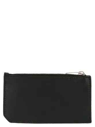 Saint Laurent Monogram Leather Card Case - Black