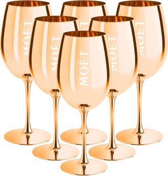 Moët & Chandon Limitierte Auflage Ibiza Imperial Pure Glass Champagnergläser (Gold, 6)