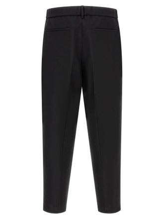 Jil Sander Virgin Wool Canvas Trousers - Black