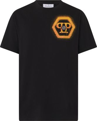 Philipp Plein Round Neck T-Shirt Spray Hexagon