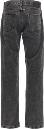 Alexander McQueen Metal-Plaque Cotton Denim Jeans - Charcoal