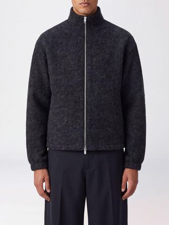 Jil Sander Manteau court en m&eacute;lange de laine avec fermeture &eacute;clair et col montant