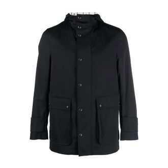 Thom Browne Vereinfachter Regenparka mit Druckknopfleiste - - Jackets - Herren - Blau - L