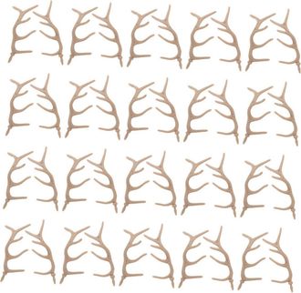 Soimiss Weihnachtliche Kleiner Hirschgeweihe aus Kunststoff 9cm 24 Paare Schneemann Handzweige f&uuml;r Selbstgemacht Bastelarbeiten und Festliche Dekoration