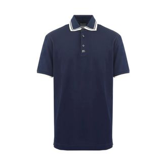 Dolce & Gabbana Homme, Tops, Bleu, Taille: S Polo Sartoriale