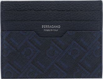 Ferragamo Kartenetui aus Kalbsleder mit Gancini-Schnalle aus Metall
