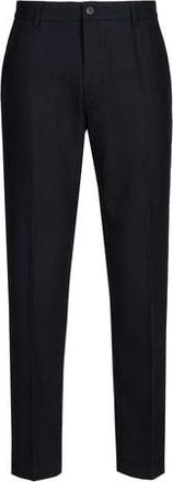 Les Deux Beide - gerade Hosen in gemischter Wolle - blau