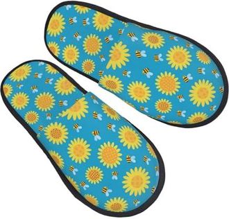 Generic Slippers Tournesol Abeille Chaud Pantoufles DH&ocirc;tel Cozy Chaussons Invit&eacute;s Pour Invit&eacute; Chambre Femmes L
