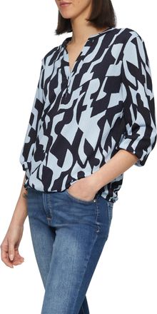 s.Oliver Strukturiertes Blusenshirt mit All-Over-Print