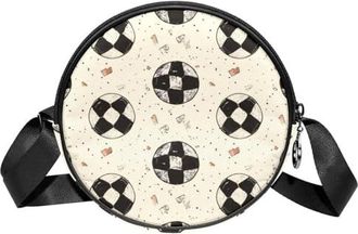 Generic Sac &agrave; bandouli&egrave;re Circle pour femme, sac de sport, ballon de football, petit sac &agrave; dos &agrave; bandouli&egrave;re avec fermeture &eacute;clair, bretelles r&eacute;glables, sac &agrave;