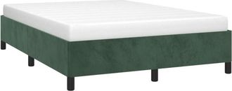 vidaXL Bettgestell ohne Matratze Dunkelgrün 140x190 cm Samt Vidaxl