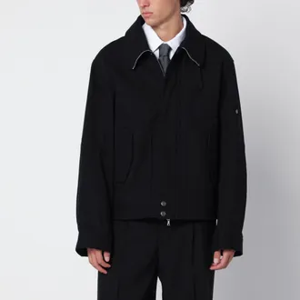Dries Van Noten Schwarze Baumwolljacke