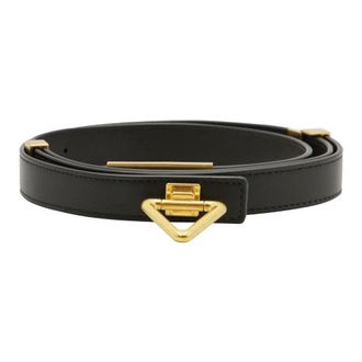 Bottega Veneta Metallischer Drehverschluss Kalbslederg&uuml;rtel - - Accessories - Damen - Braun - 70 CM
