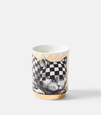 Fornasetti Bougie parfumée High Fidelity en porcelaine