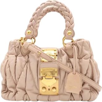 Miu Miu Pre-owned Sac &agrave; main 2-en-1 en cuir - Femme - Pre-owned - Rose - Taille: ONE Size