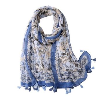 Generic &Eacute;charpe ch&acirc;le en viscose florale 180 cm pour hijab musulman, grande taille, bandeau tendance pour femme, quatre saisons, 23, taille unique