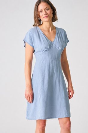 Hempage Hempage Damen vegan Kleid Sophisticated Summer Smoke Blue