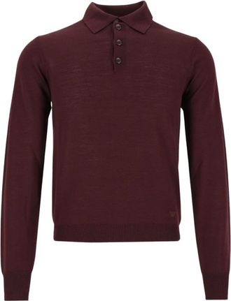 Emporio Armani Feinstrick-Poloshirt - - Tops - Herren - Rot - L