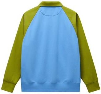 Napapijri Polo manches longue &agrave; logo en coton m&eacute;lang&eacute;