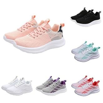 Generic Baskets de course &agrave; pied pour femme - Chaussures de sport l&eacute;g&egrave;res et respirantes en maille - Semelle souple antid&eacute;rapante, rose, 36.5 EU