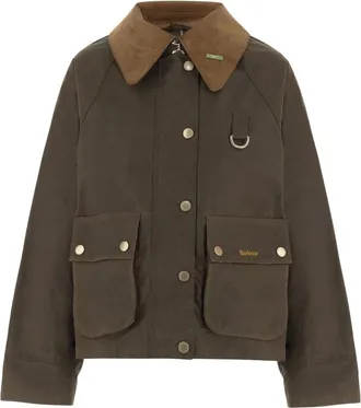 Barbour Femme, Vestes, Vert, Taille: 42 FR Veste moderne Spey en coton cir&eacute;