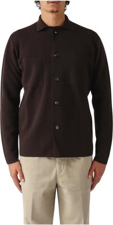FILIPPO DE LAURENTIIS Homme, Pulls, Brun, Taille: 2XL Milano Rib Buttoned Cardigan