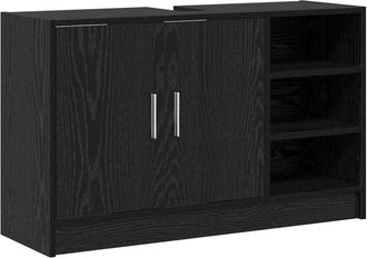 vidaXL Spülenschrank Schwarz Eiche 90x29x55 cm Holzwerkstoff Vidaxl