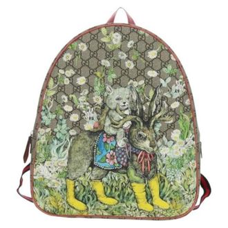 Gucci Pre-owned Vintage Canvas Backpack - - Pre-owned - Damen - Beige - ONE SIZE