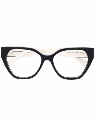 Karl Lagerfeld Brille mit geometrischem Gestell - Wei&szlig;