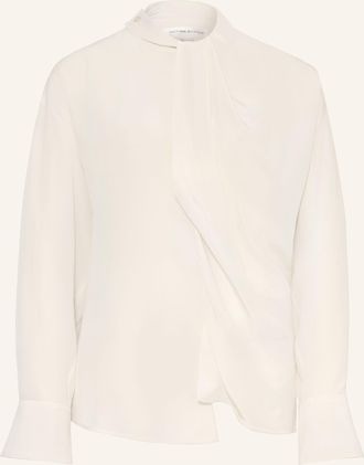 Victoria Beckham Schluppenbluse Aus Seide Mit Cut-Out weiss