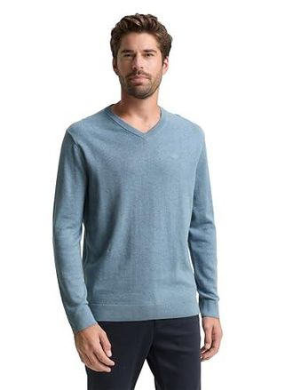Tom Tailor Tom Tailor Pull pour Homme, 39094 - M&eacute;lange de Bleu d&eacute;lav&eacute;, L
